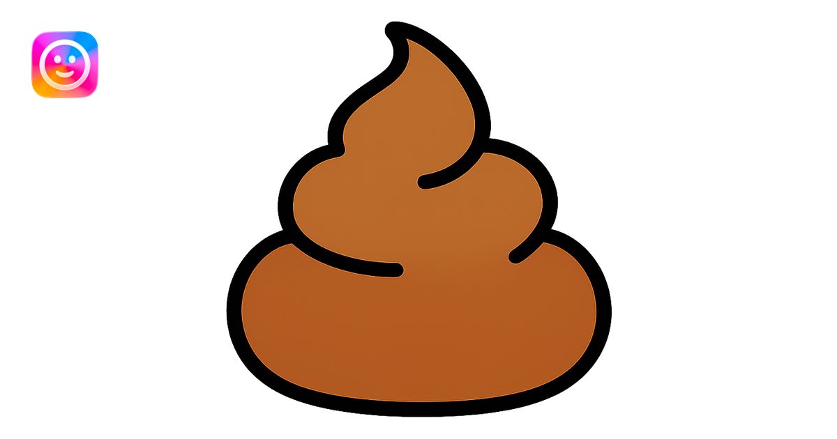 color outline icon of poop icon | AI Emoji Generator