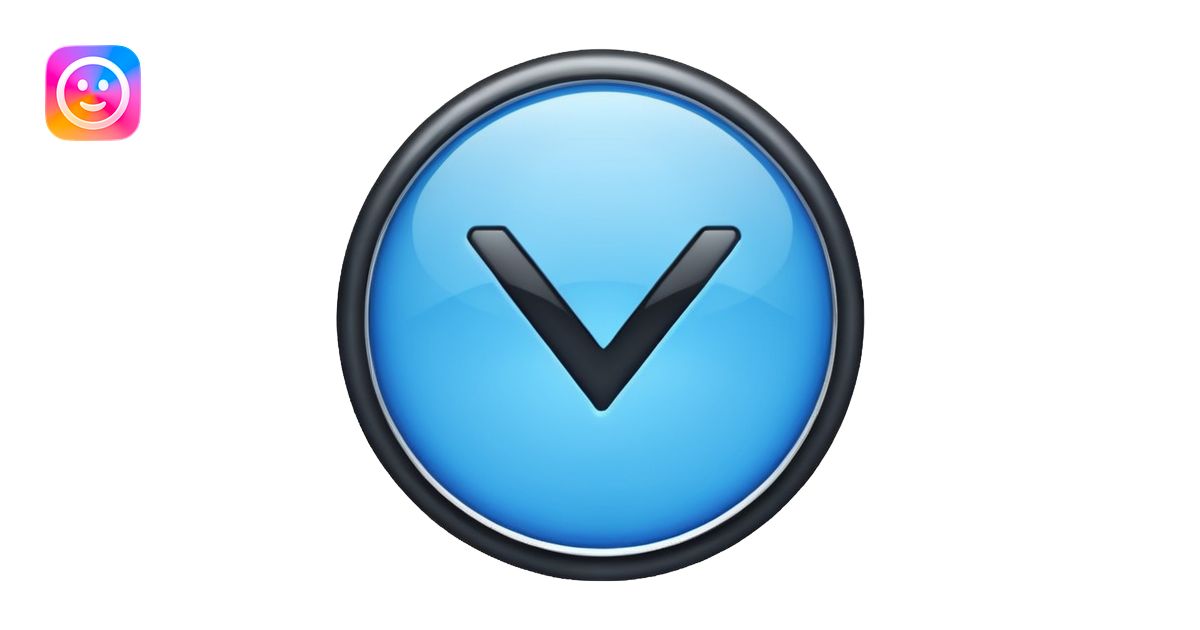 A blue verification emoji | AI Emoji Generator