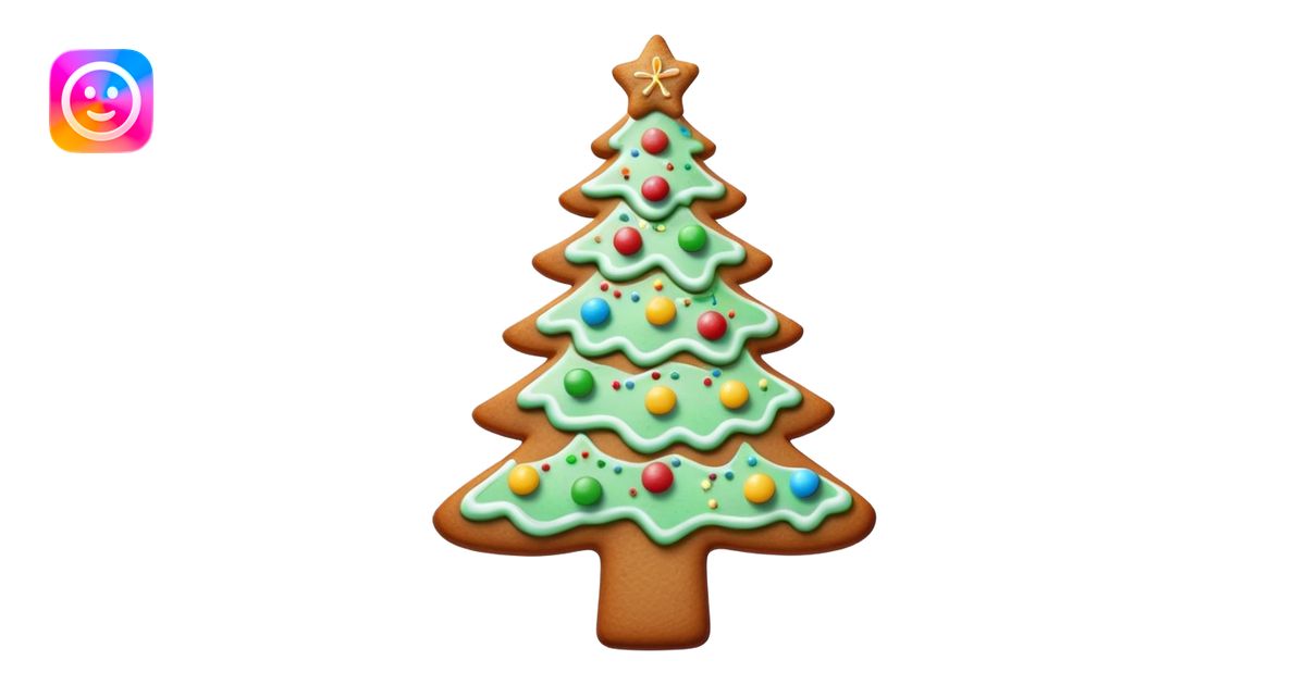 Gingerbread Christmas tree emoji | AI Emoji Generator