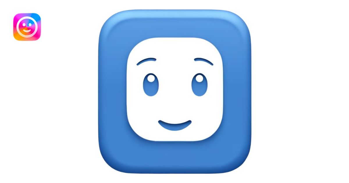 create " MA " IN SQUARE SHAPE BLUE BACKGROUND emoji | AI Emoji Generator