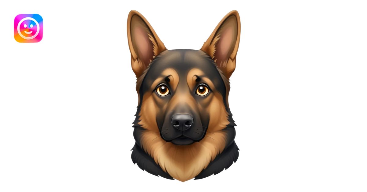 Adult German shepherd emoji | AI Emoji Generator