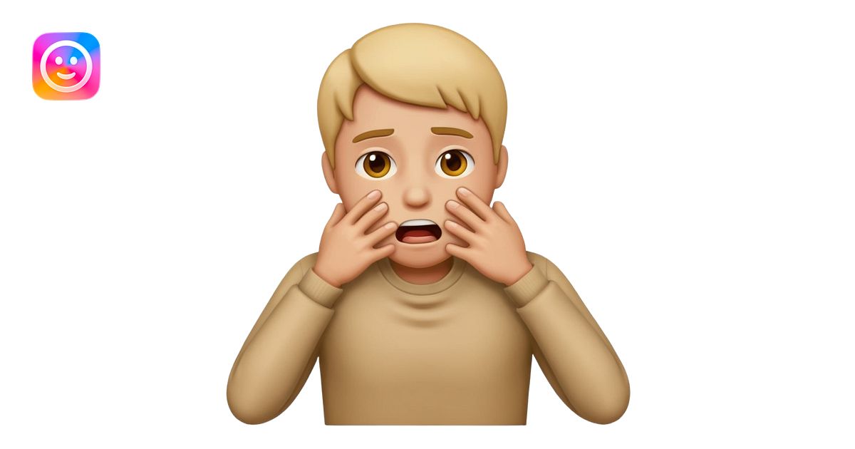 Make an emoji that looks stressed and is choking itself emoji | AI ...