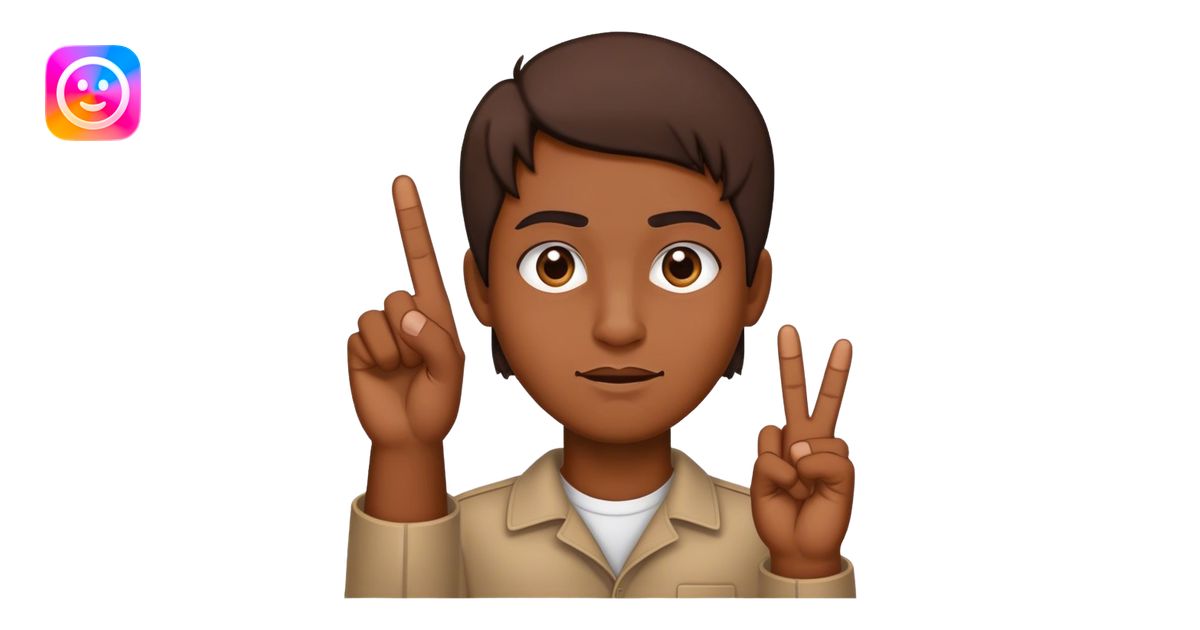 Two Middle finger with straight face emoji | AI Emoji Generator