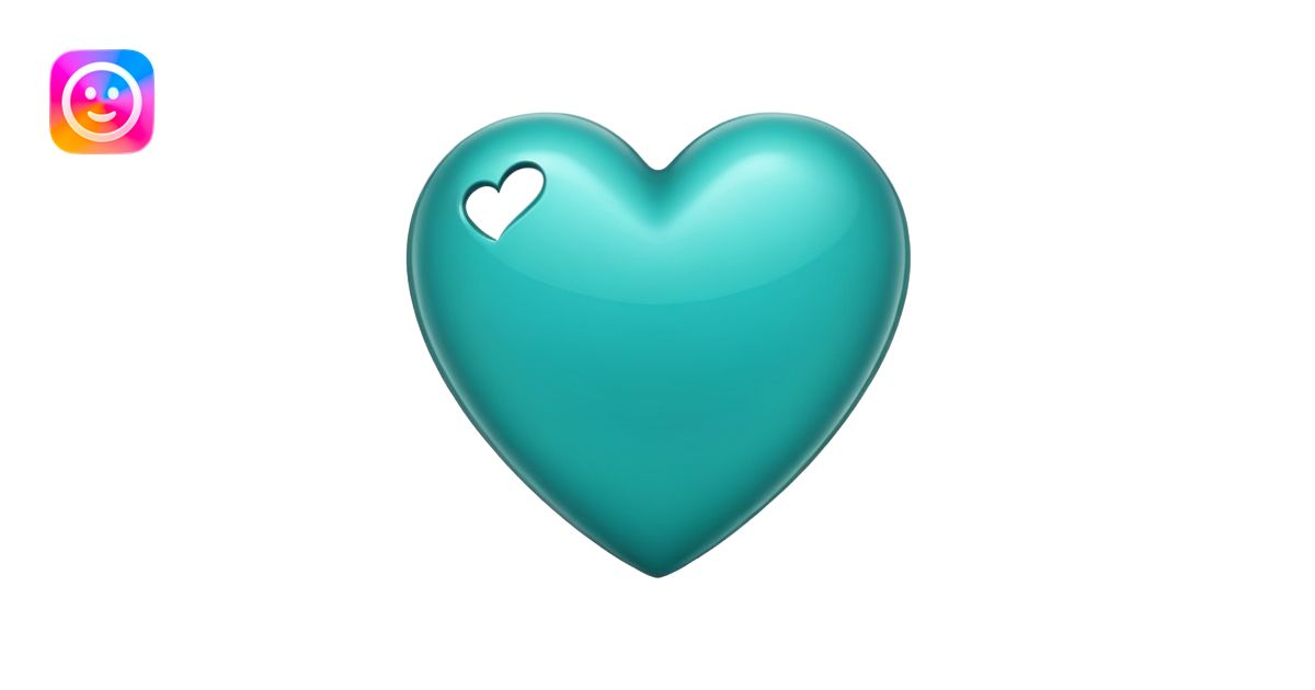 teal heart emoji | AI Emoji Generator