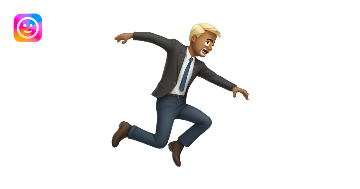 Man falling from the sky emoji | AI Emoji Generator