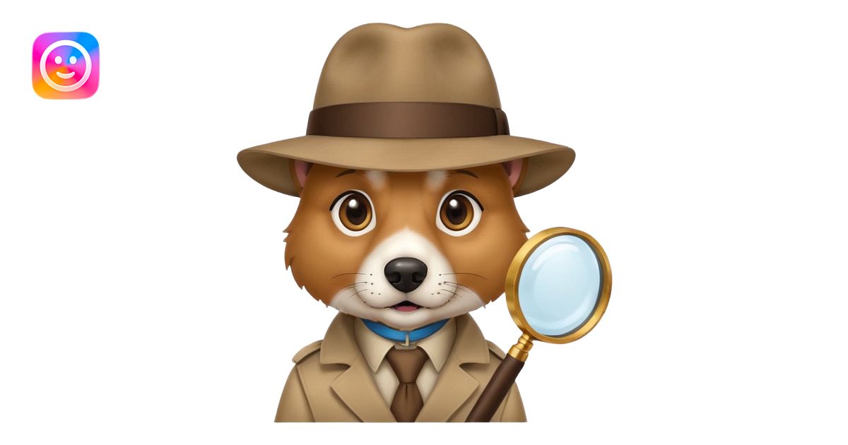Detective Dog emoji | AI Emoji Generator