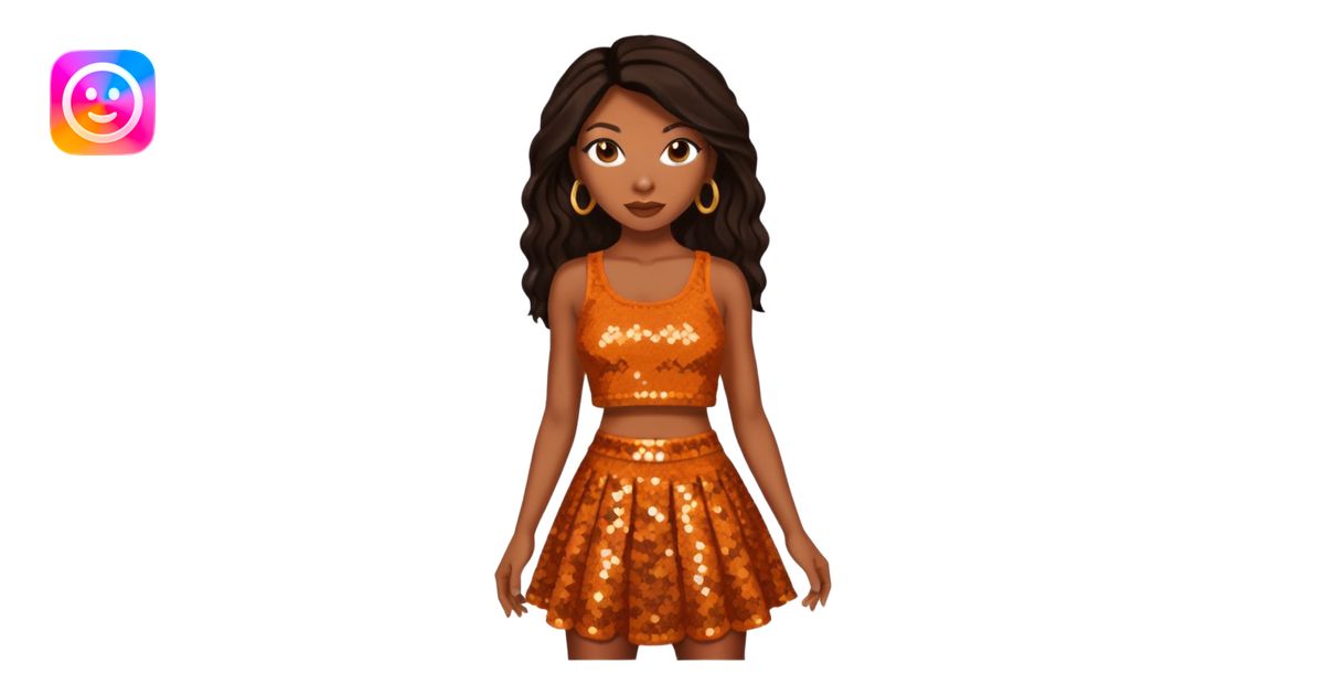 Brandy Norwood with dark brown long hair, burnt orange sequin crop top ...