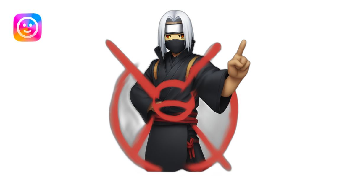 nagato akatsuki posing with peace sign emoji | AI Emoji Generator