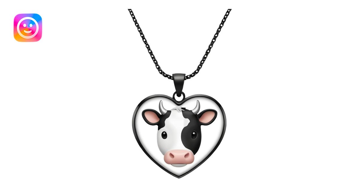 i need combination of this two emojis for making a neckless ️🐮 the ...