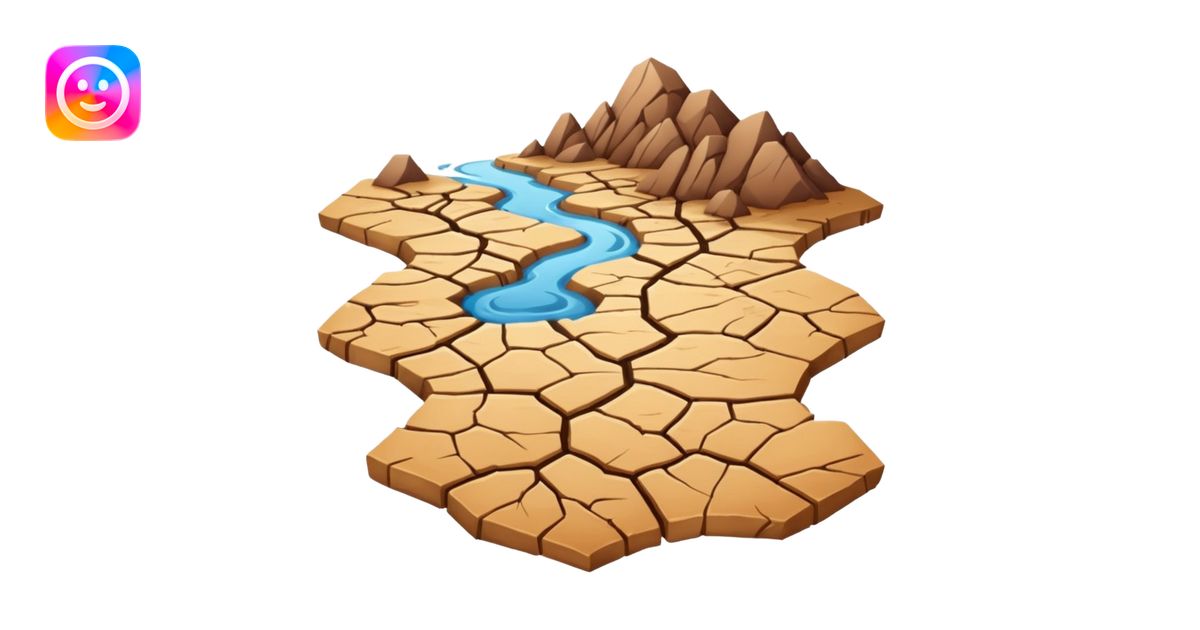 create drought river emojis emoji | AI Emoji Generator