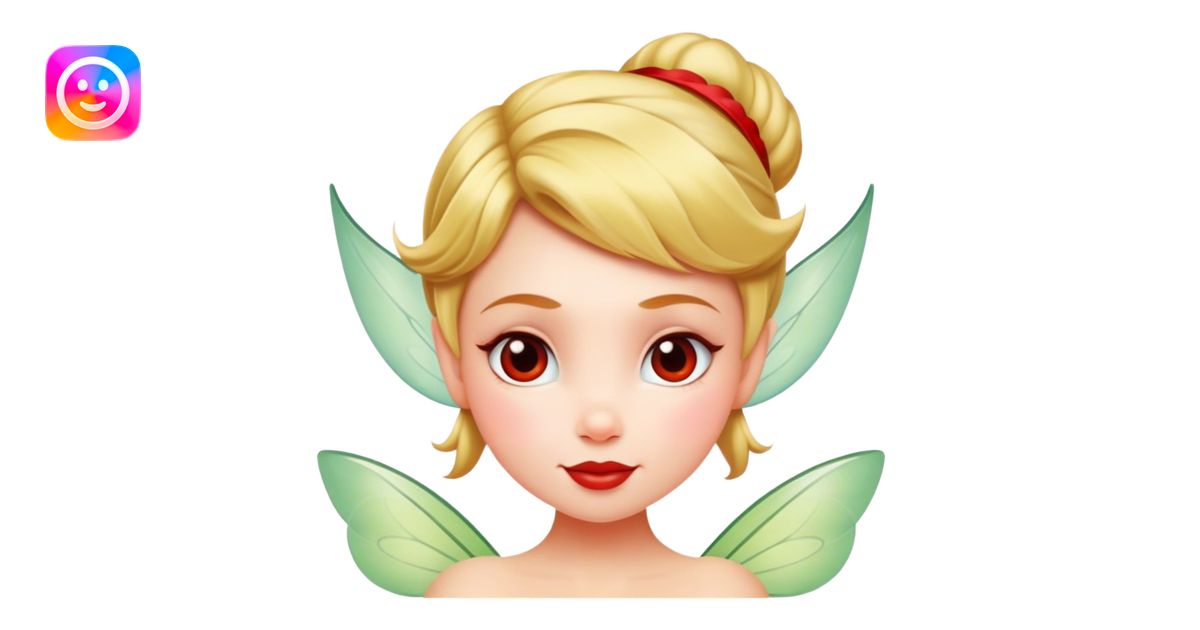 Tinker bell bochechas vermelhas emoji | AI Emoji Generator