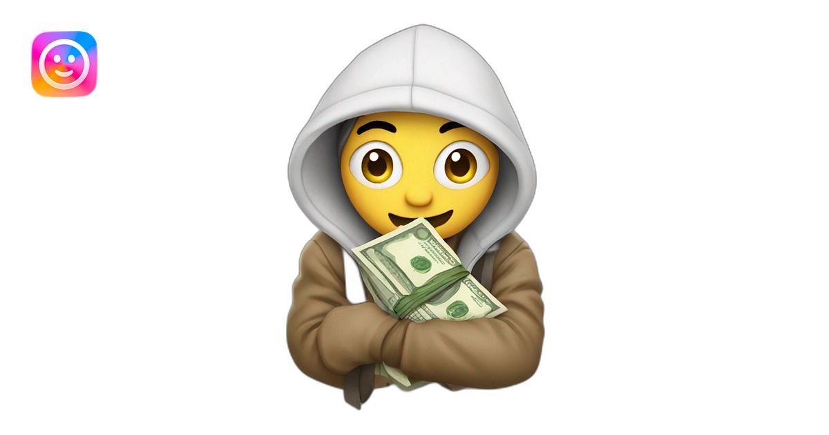 Robber Holding A Money Bag emoji | AI Emoji Generator