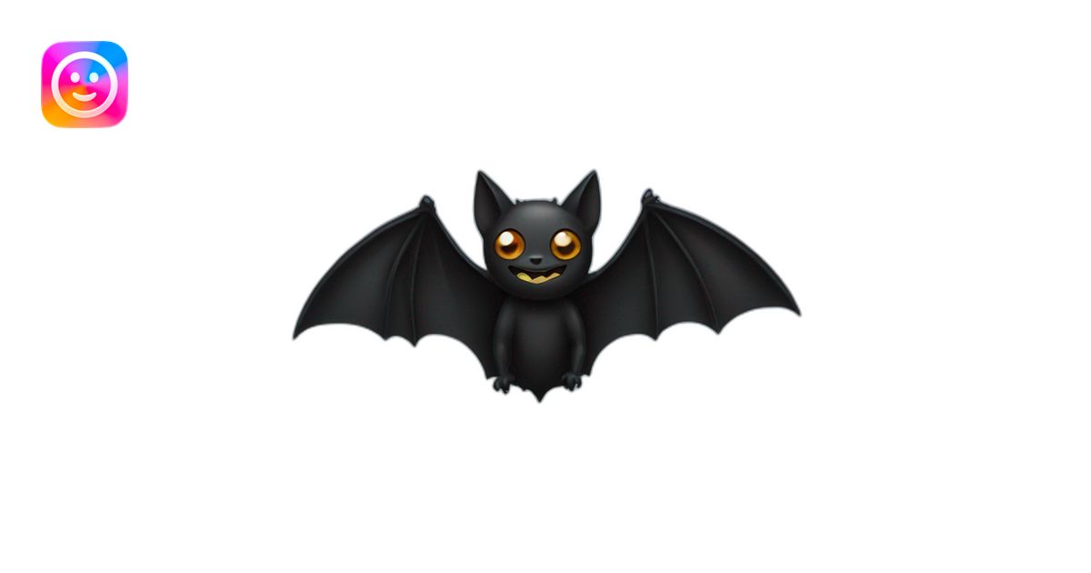 Black bat emoji | AI Emoji Generator