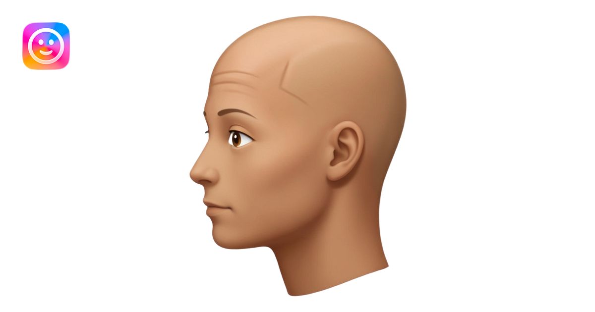 the profiile of a face with no hair, looking completely to the rifht ...