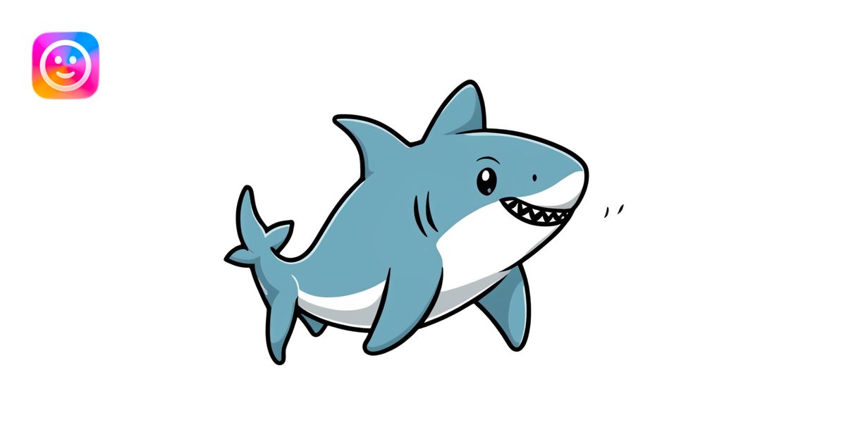 shark with legs cartoon sticker image | AI Emoji Generator