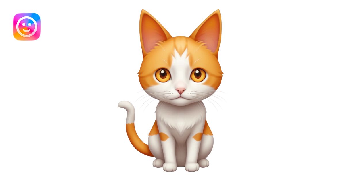 full body of tiny + skinny ginger and white cat with deep orange eyes ...