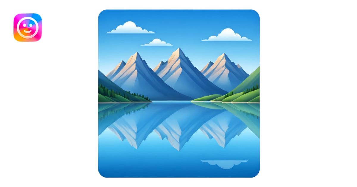 lake between mountains emoji | AI Emoji Generator