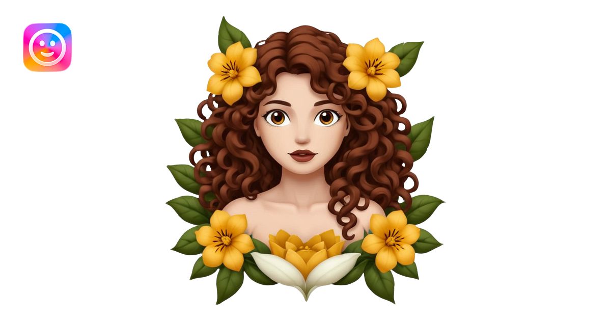 portrait woman long curly brown hair brown eyes white skin tattoos ...