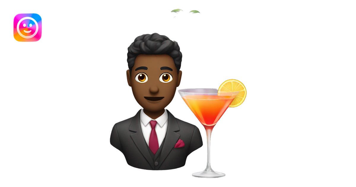 Human with cocktail emoji | AI Emoji Generator