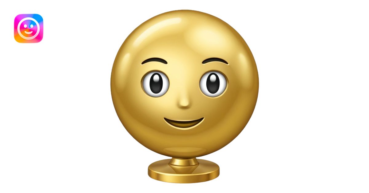 Globus in Gold emoji | AI Emoji Generator