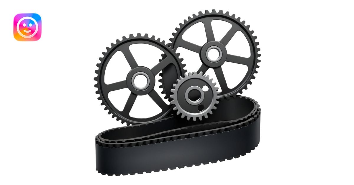 car timing belt with gears emoji | AI Emoji Generator