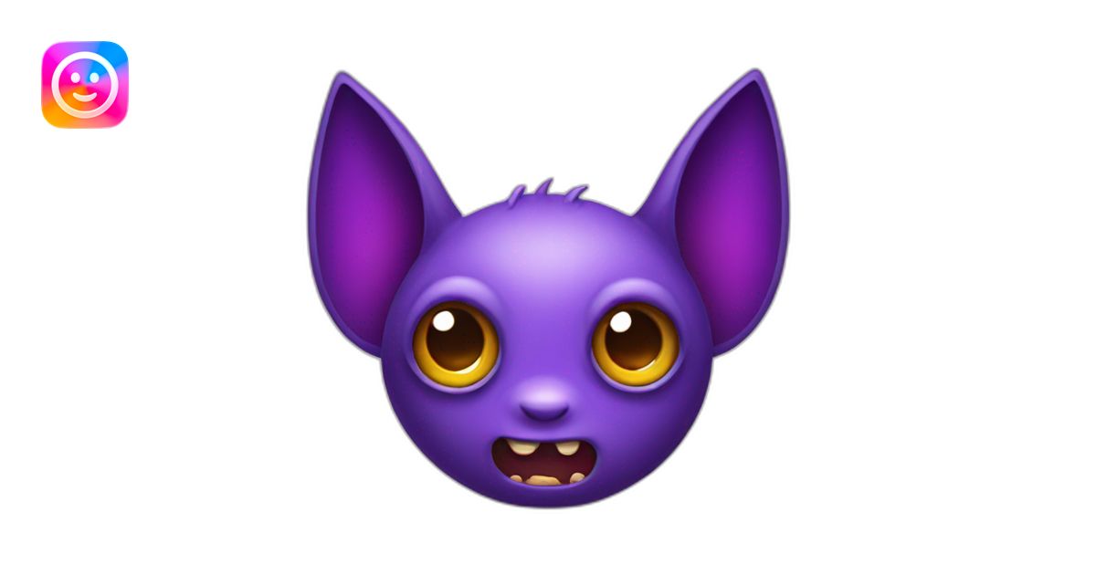 bat with purple eye emoji | AI Emoji Generator