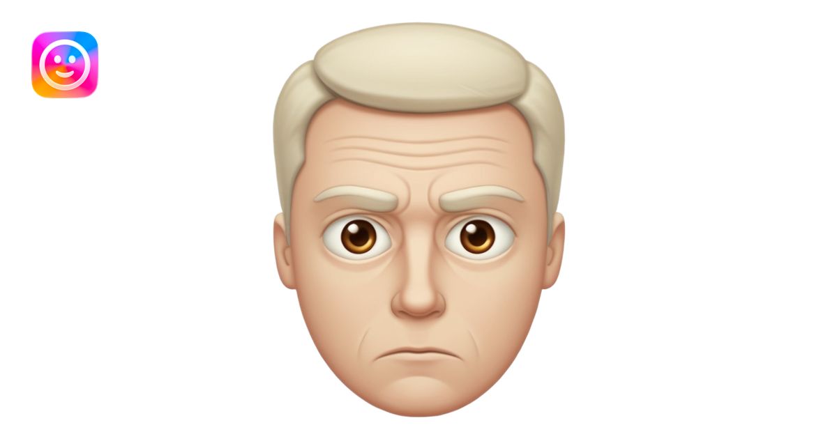a white man with a suspicious look emoji | AI Emoji Generator