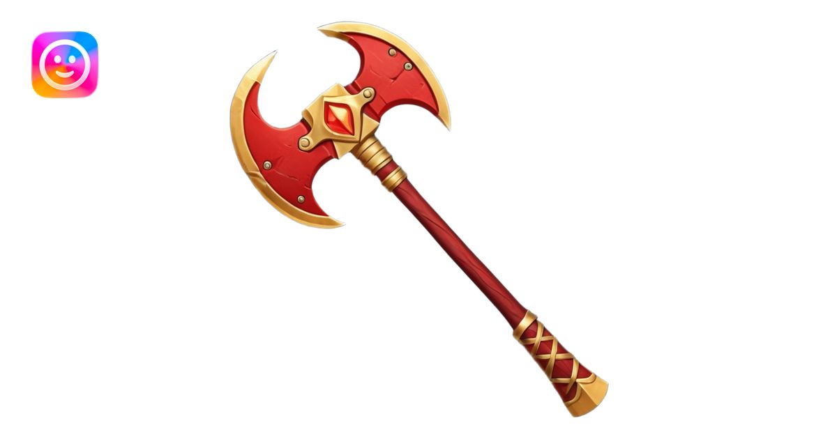 Ares battle axe object icon, ancient Greek war god axe, double-bladed ...