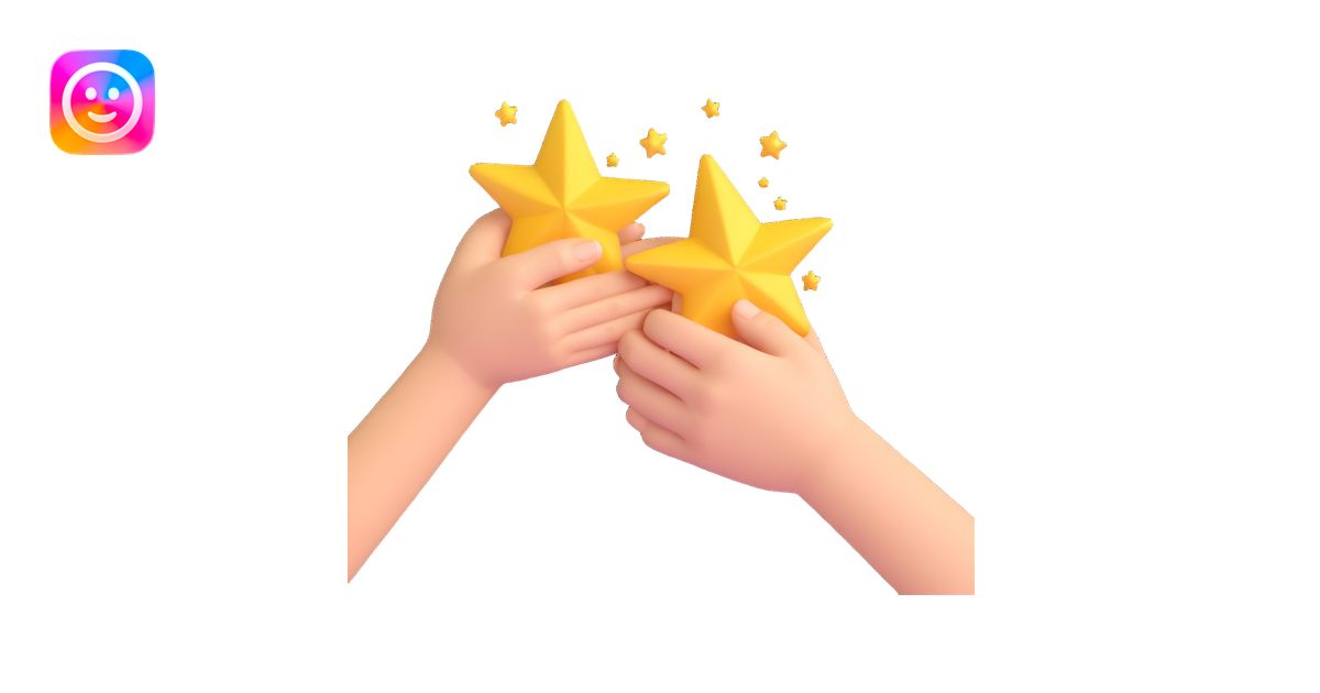 two hands shaking with sparkles emoji | AI Emoji Generator