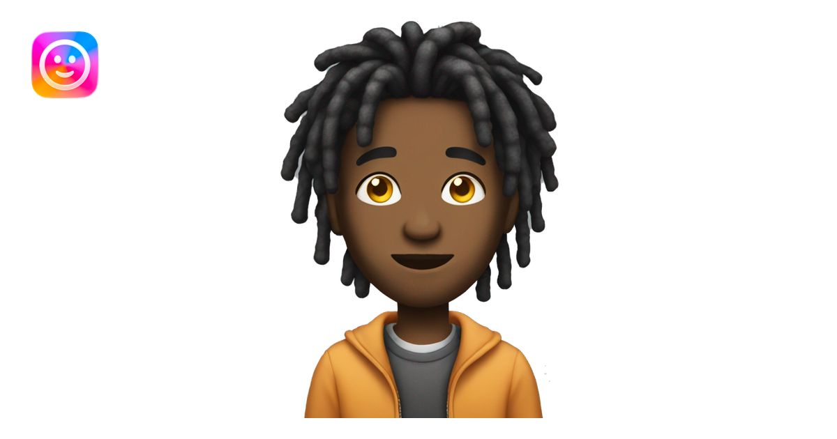 Glo gang with short dreads emoji | AI Emoji Generator