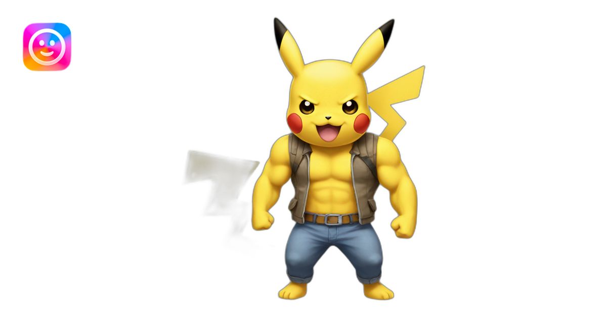 pokemon-pikachu-muscle emoji | AI Emoji Generator