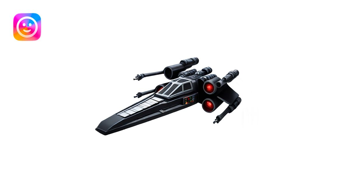 Darth Vader in an x wing fighter emoji | AI Emoji Generator