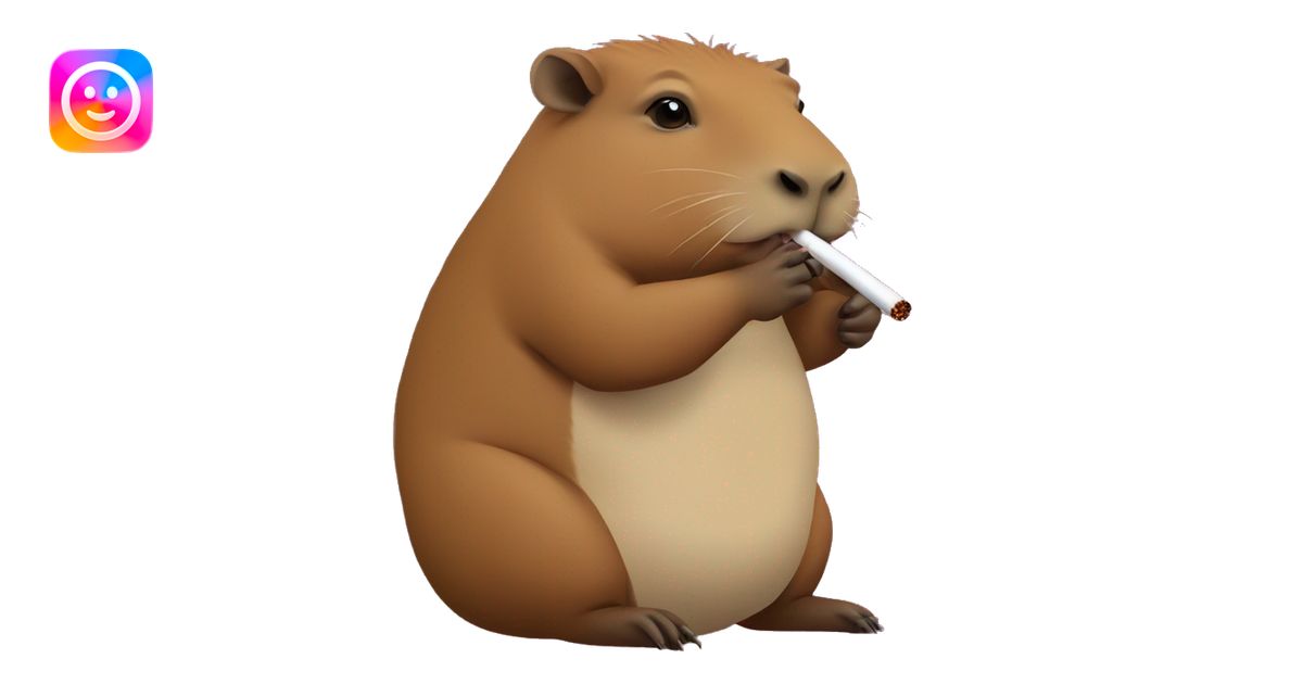 capybara smoking a cigarette emoji | AI Emoji Generator