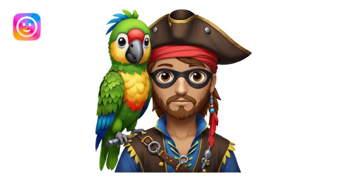 pirate and parrot emoji | AI Emoji Generator