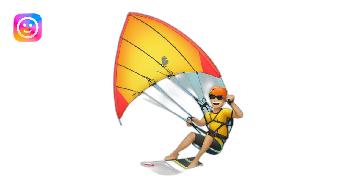 The letter z kitesurfing emoji | AI Emoji Generator