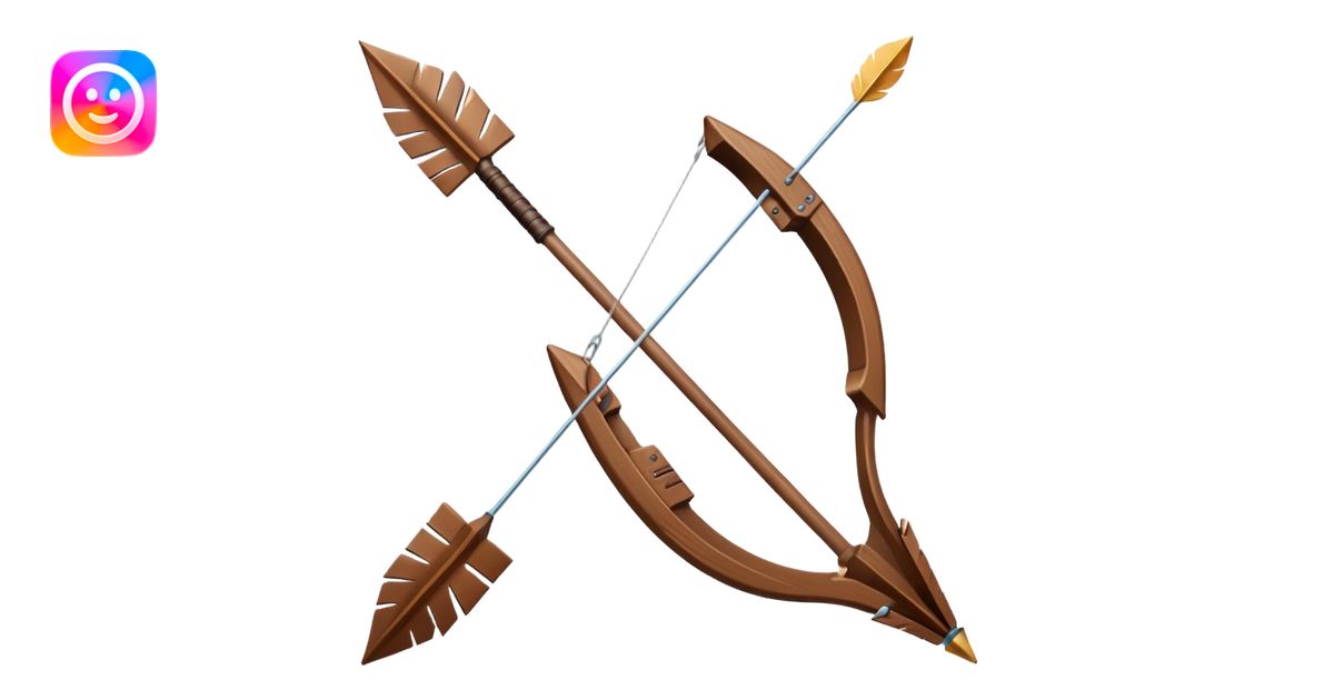 Arrow frozen mid-release, bow vibrating emoji | AI Emoji Generator