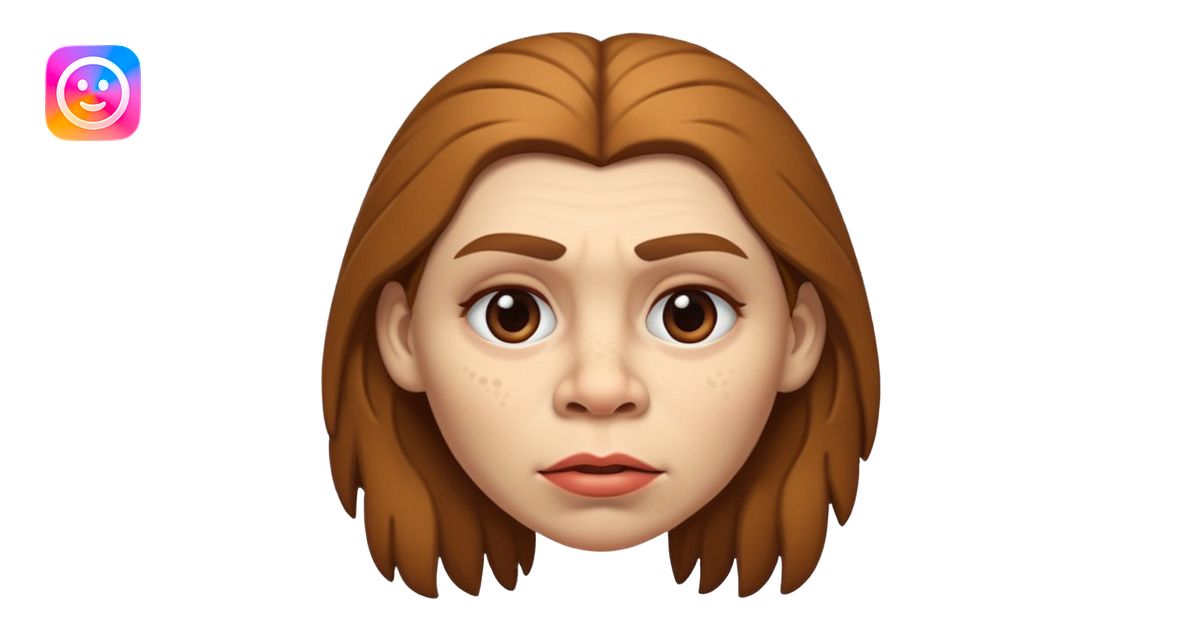 slack jawed female neanderthal emoji | AI Emoji Generator