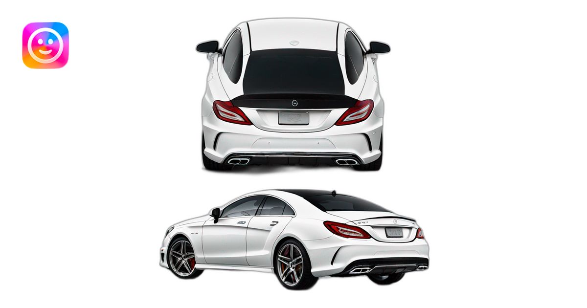 white cls 63 back view and side view emoji | AI Emoji Generator
