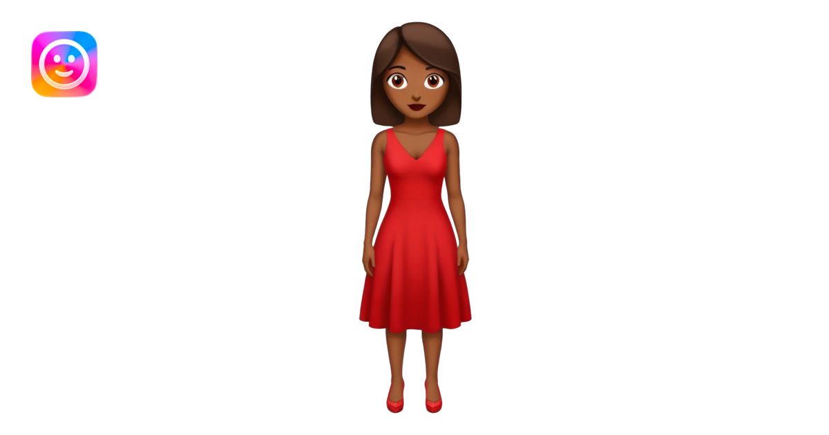 woman in red dress emoji | AI Emoji Generator