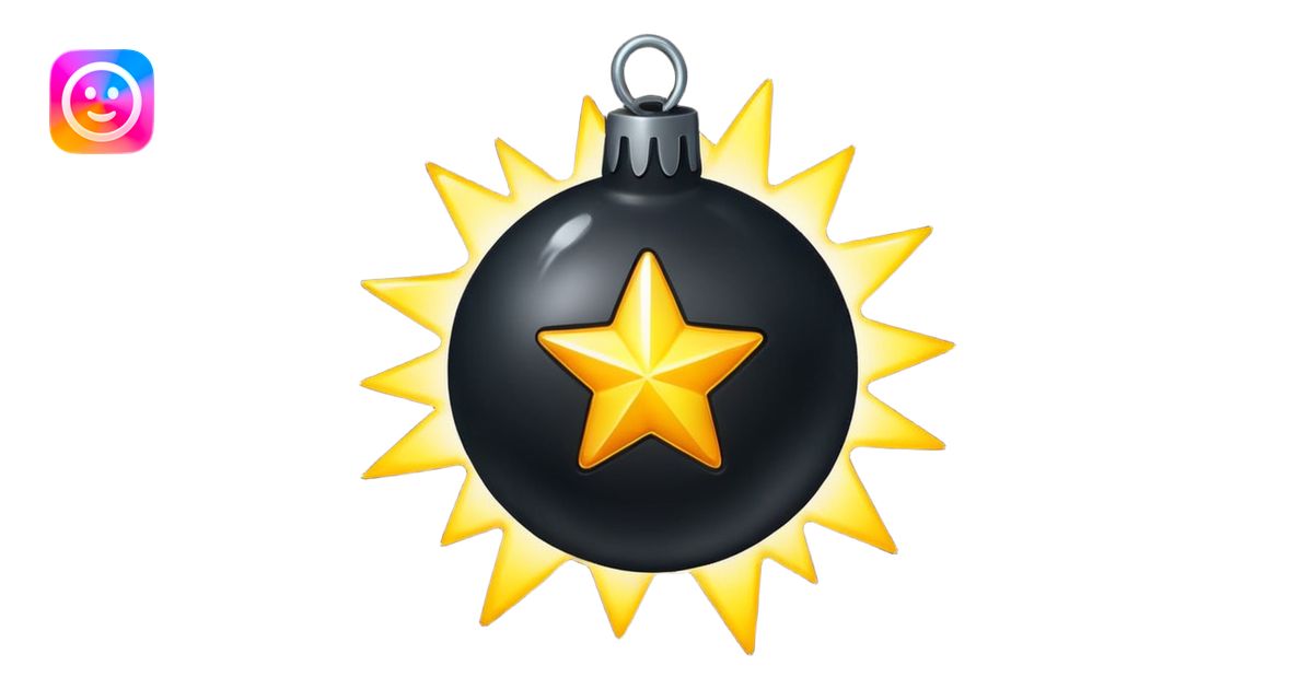 cartoon bomb with a glowing star emoji | AI Emoji Generator