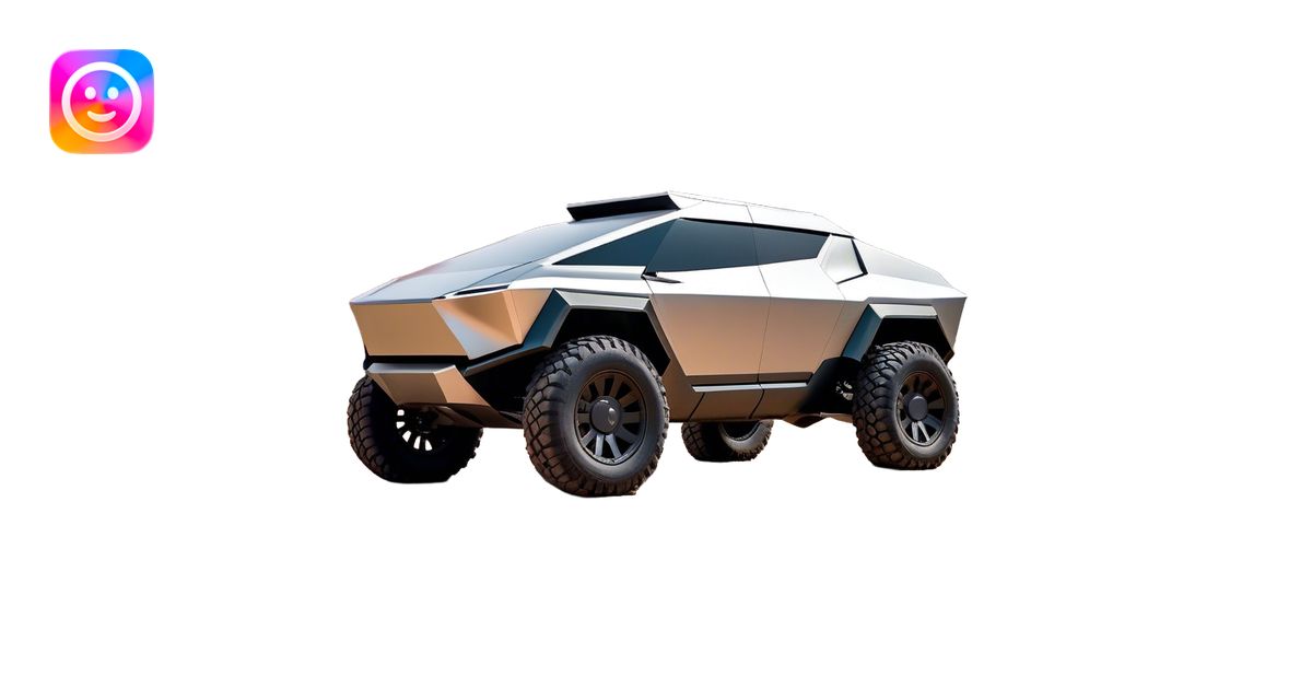 Tesla Cybertruck - A futuristic Tesla Cybertruck, angular and geometric ...