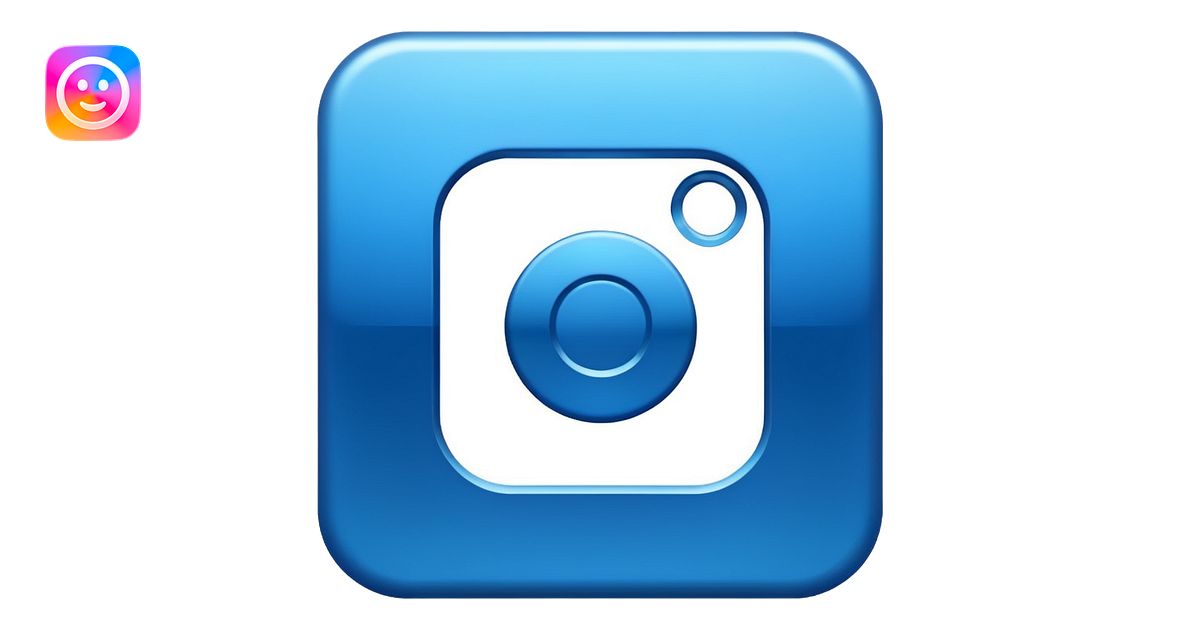 Instagram blue thick meta symbol emoji | AI Emoji Generator
