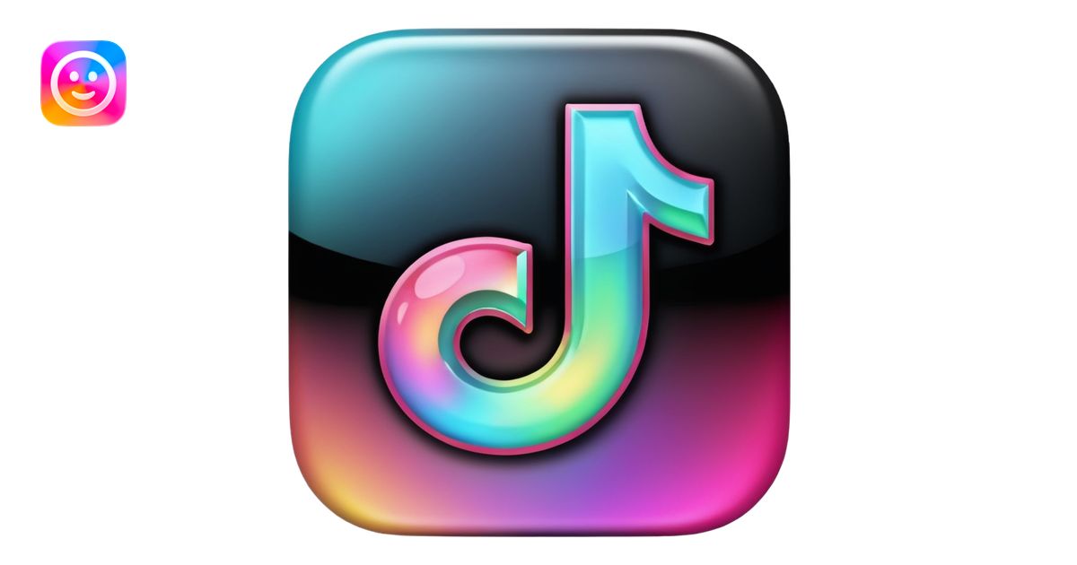 tiktok logo thats glowing emoji | AI Emoji Generator