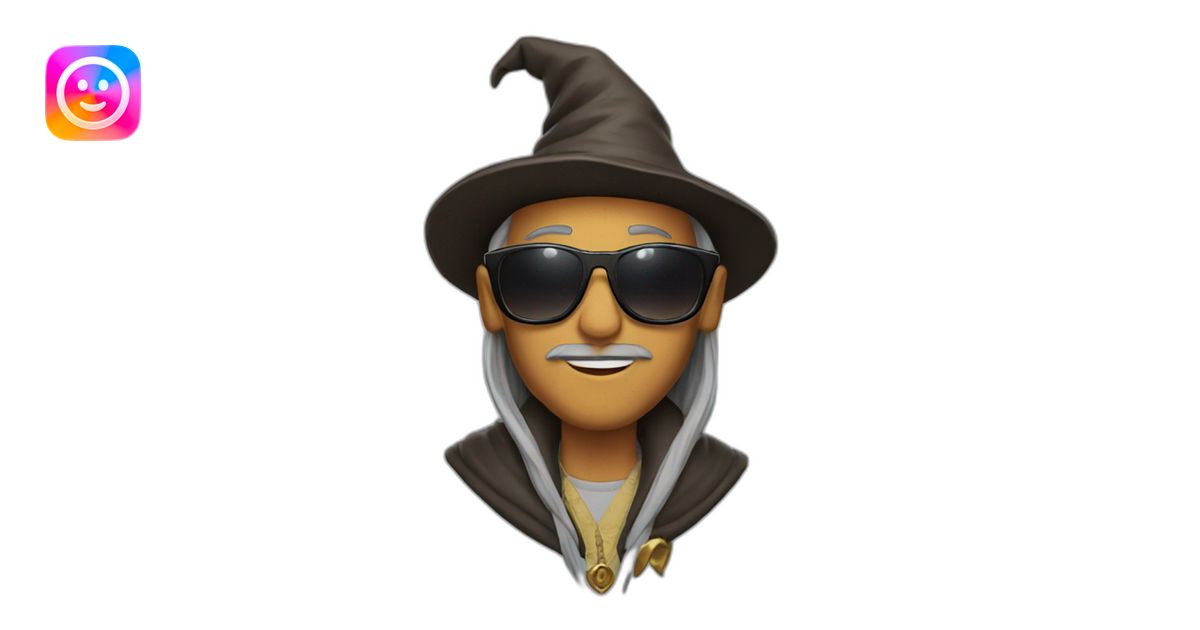 Wizard with ray bans emoji | AI Emoji Generator