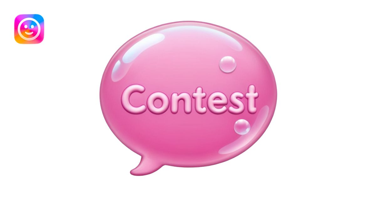 "CONTEST" pink color lettering emoji | AI Emoji Generator