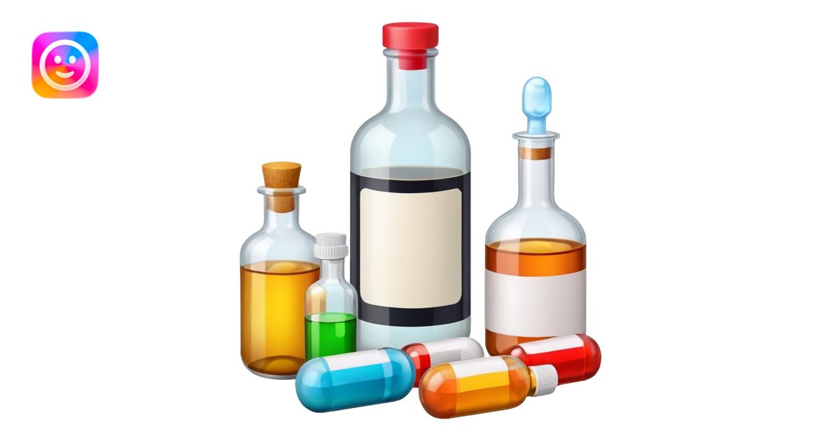 alcohol pills and drugs emoji | AI Emoji Generator