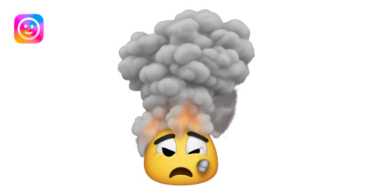 Angry emoji fuming smoke emoji | AI Emoji Generator