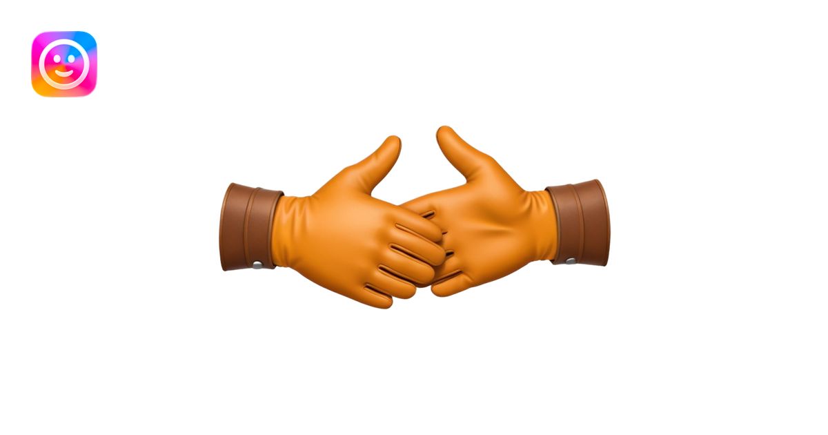 handshake between 2 gloved hands emoji | AI Emoji Generator