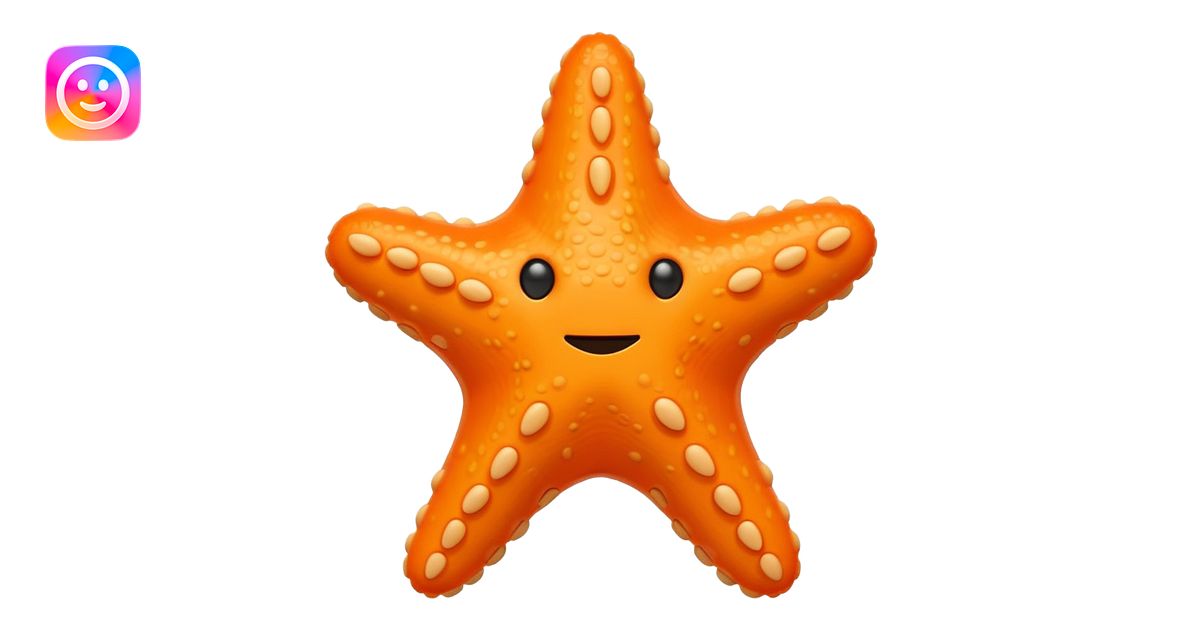 starfish toy chunky no face emoji | AI Emoji Generator