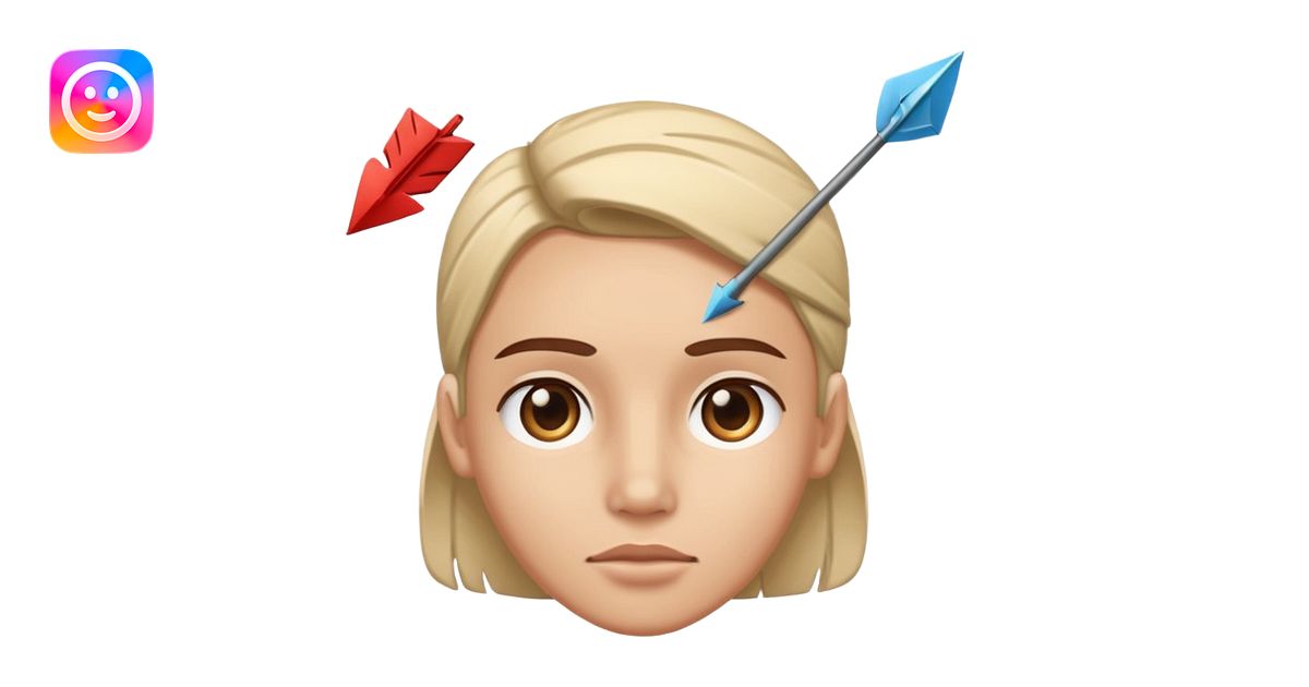 forhead with an arrow symbol in the center emoji | AI Emoji Generator